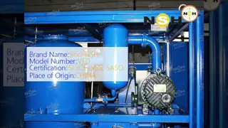 110kv transformer insulation oil purifier with double stage vacuum pump system