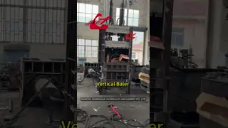 y82-63 vertical hydraulic baler with 63-ton press force and 1100 × 770 mm bale size for warehouse
