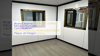 fold-out design expandable container house with high-grade galvanized steel and rock wool insulation