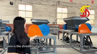 recycle scrap metal shredder machine drum scrap iron shredder double shaft  zq350 0.5 t/h