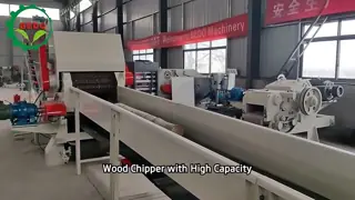 self feeding wood chipping machine electric chipper shredder