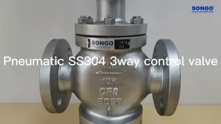songo pneumatic double seated valve standard type flow control dn32 ss304 16bar pneumatic diaphragm