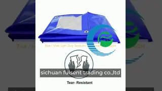 blue / silver light duty tarpaulin waterproof 85-120gsm