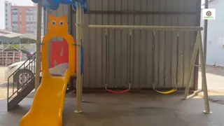 resort park kids swing sets colorful play yard swing sets 370*230*270cm