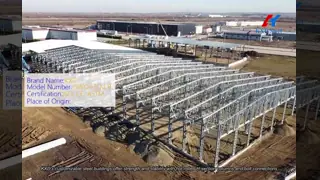 customizable commercial steel building with hot rolled steel frame and bolt connections