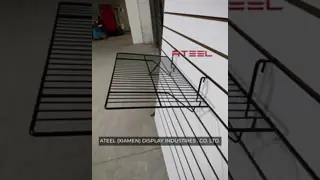shelf with front lip -black - grid / sw