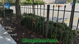 6ft 8ft spear top wrought iron fence for home steel picket fence