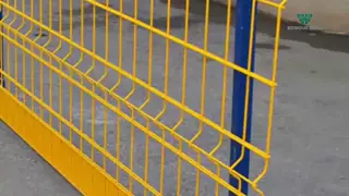 blue temporary edge protection barriers for building protection
