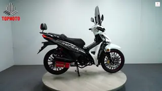 123.7cc engine underbone motorcycle with 4-speed semi-automatic clutch and electric & kick start