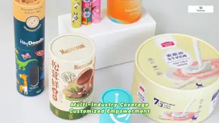 sustainable food grade empty cylinder cardboard packaging for coffee beans