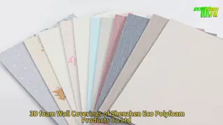 multiple colors odorless self adhesive foam wallpaper / 3d pe foam wallpaper for home decoration