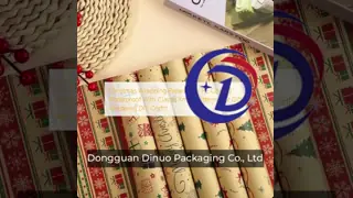 christmas wrapping paper rolls pe coated waterproof with classic xmas patterns for gift wrapping diy