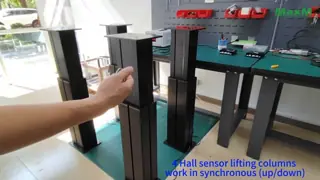 heavy duty industrial lifting columns 2 stage rectangular 4500n load force