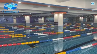 modular above ground swimming pool with zn-al-mg steel frame integrated column support