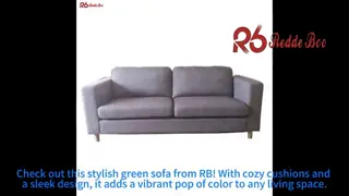 linen slipcovered sectional green upholstered sofa wood frame for hotel room