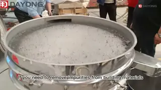 rubber fiber rotary vibrating screen 1000mm diameter powder sieve machine