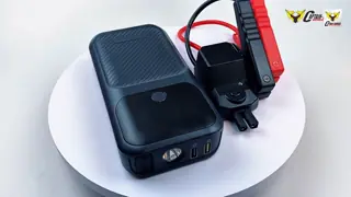 12000mah car jump starter with 1000a peak current and built-in air compressor for 12v vehicles