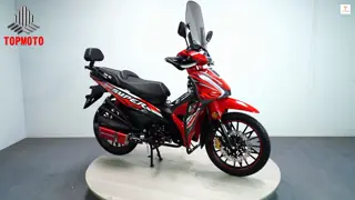 107cc horizontal single-cylinder underbone motorcycle with 4-speed semi-automatic clutch