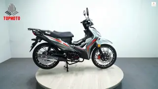 107cc underbone motorcycle with 4-speed semi-automatic transmission and led lighting system