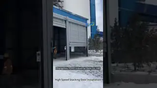 customized geomagnetic induction stacking high speed door high efficiency in industrial production