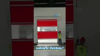 fast & precise movement high speed zipper door with ip54 control box for temperature-controlled room