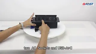residential cul vga pop up socket box usb 3.0 for nightstand countertops