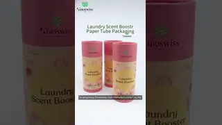 laundry beads packaging cylindrical paper tubes custom printing 100% biodegradable
