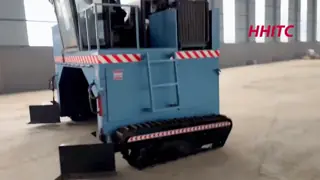 crawler type compost fertilizer machine turner 80hp turbocharged engine