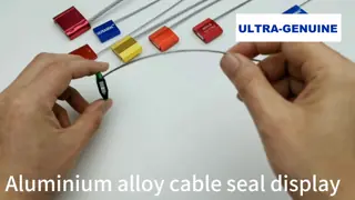 us-cc182 tamper proof pull tight aluminium container security cable seal with 1.8 mm cable