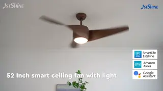 52 inch low noise dc motor abs blade ceiling fan with led light and remote control