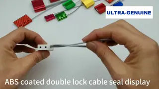 iso 17712 tested 2.0 mm cable diameter double lock seal with 2.29 kn tensile strength plastic metal