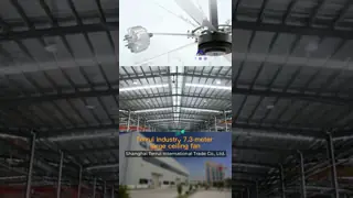 7.3m ceiling livestock ventilation fans 1500w with 6 blades