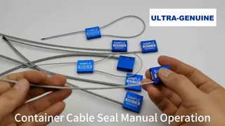 4.01 kn tensile strength aluminium alloy cable security seal with pull tight locking mechanism