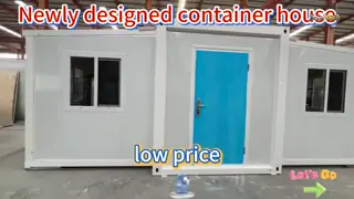 20ft and 40ft modular expandable container house with galvanized steel frame and customizable layout