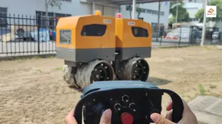 remote control double drum sheepfoot vibratory roller hydraulic trench roller compaction professiona