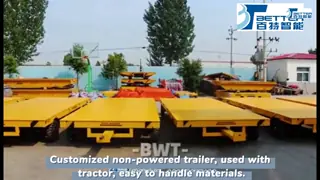 customized industrial trailer and electric transfer cart for in loop production line