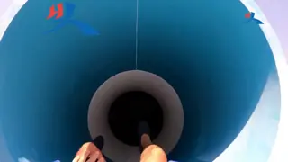 immersive water park ride adventure commercial black hole slide and splash