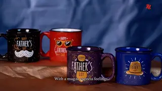 380 ml father's day funny mugs with rain drop glaze and decal fired ceramic coffee mugs