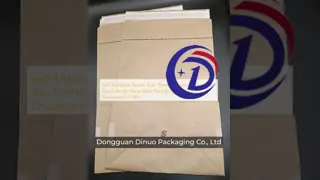 self-adhesive brown kraft paper square-bottom bags eco-friendly recyclable packaging for gifts