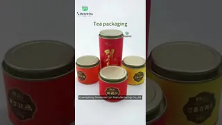 luxury design tea paper cans cylinder composite paper can packaging customized size
