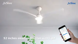 52 inch plastic ceiling fan with dc motor for energy saving in medium to large spaces