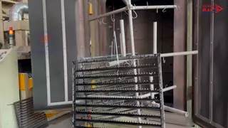 large section steel shot blasting machine hook type