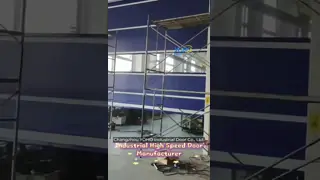 safety-enhanced industrial high speed rapid door for internal facility passageways