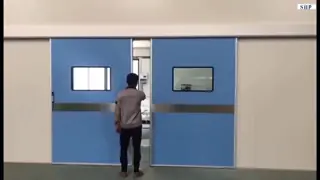 hospital cleanroom sliding door automatic airtight door with vision panel