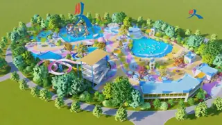 commercial rainbow water slides fiberglass thrill water park rides with inflation mat