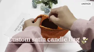round bottom gift drawstring satin bag digital full printing customized