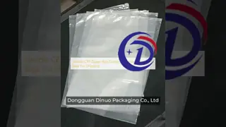 dual material clear pe and frosted cpe construction secure seal cpe zipper bag for storage