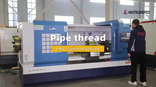 flat bed qk1322 cnc pipe threading machine pipe processing machine double chucks