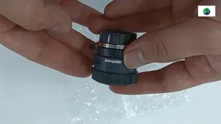 mo814-mp2 - 8mm f1.4 2mp industrial lens - metal housing machine vision inspection