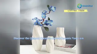 ripple texture ceramic vase for modern home decor
